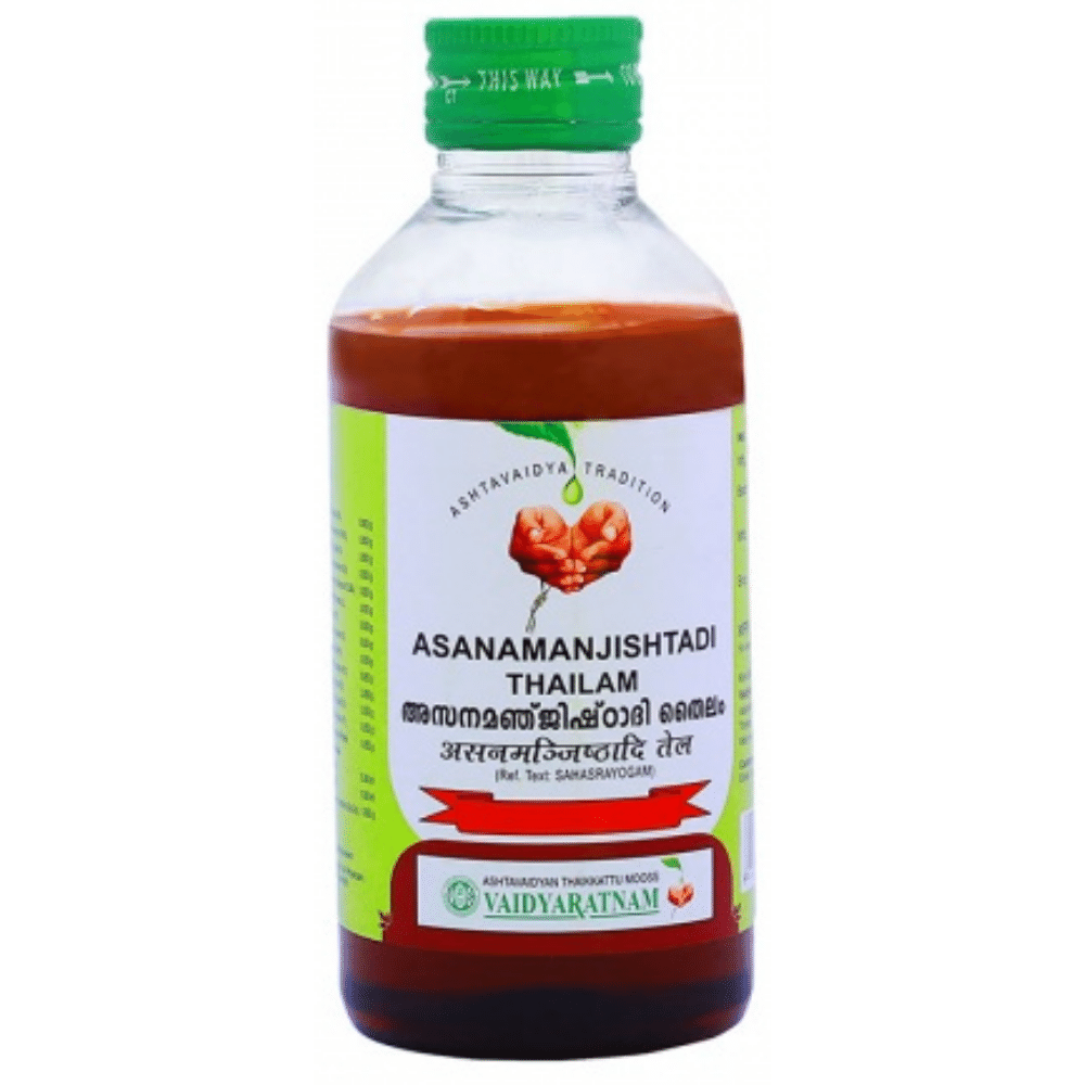 Vaidyaratnam Asanamanjishtadi Thailam - AyurvedaForAll UK - Buy ...